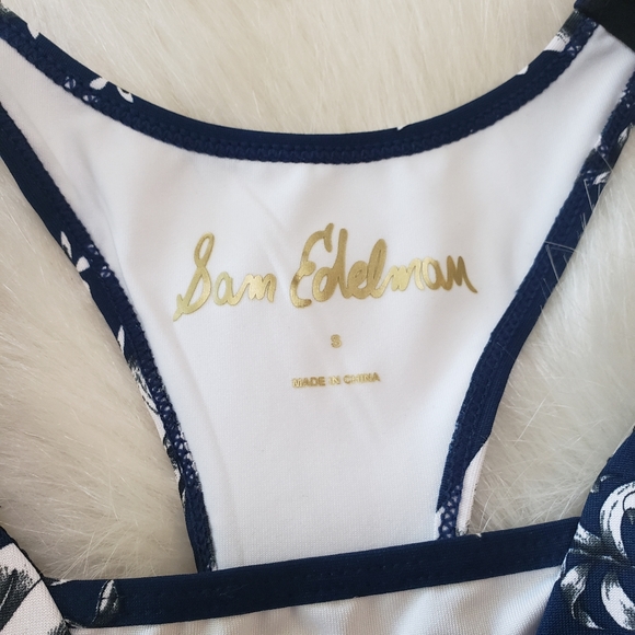 Sam Edelman | Tops | Sam Edelman Botanical Floral Print Mesh Sports Bra ...